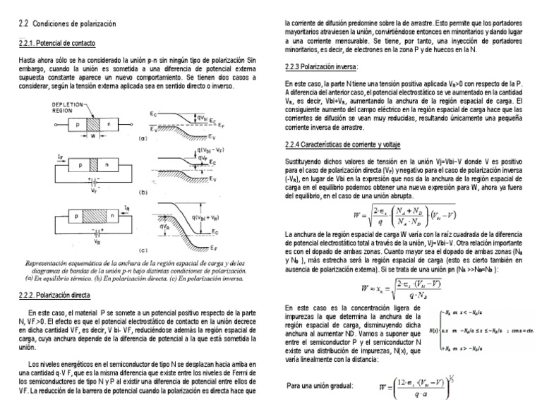 2.2 Condiciones de Polarización: Lomoarcpsd - 17243795 | PDF | Unión PN ...