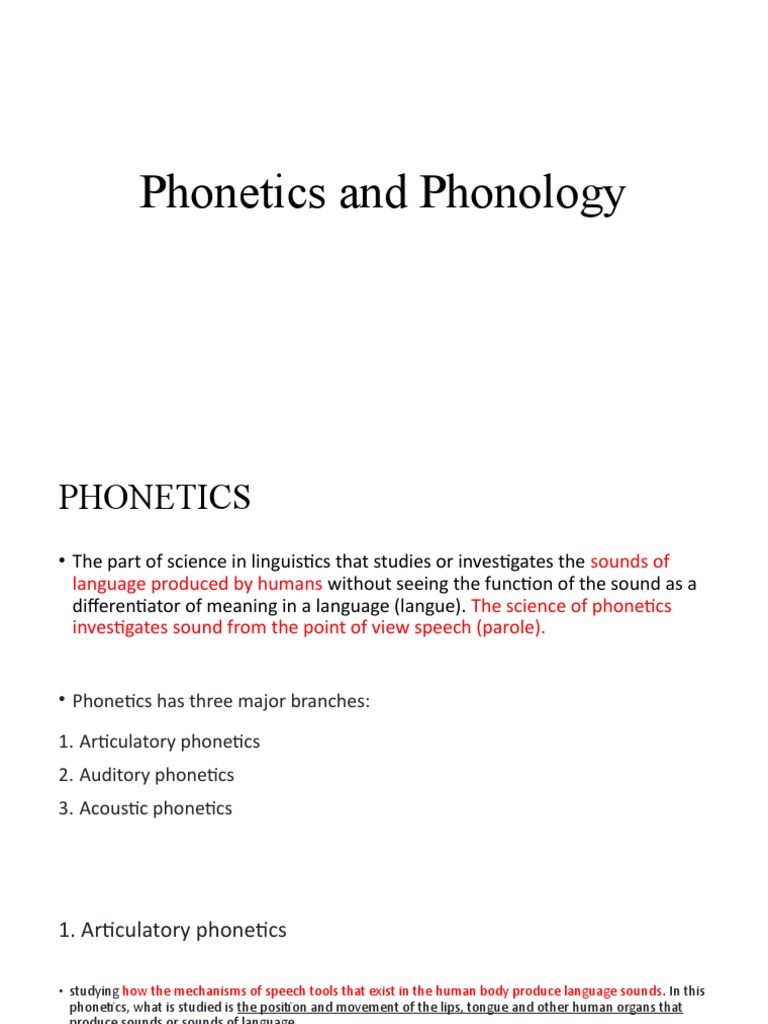 Phonetics and Phonology | PDF | Phonetics | Vowel