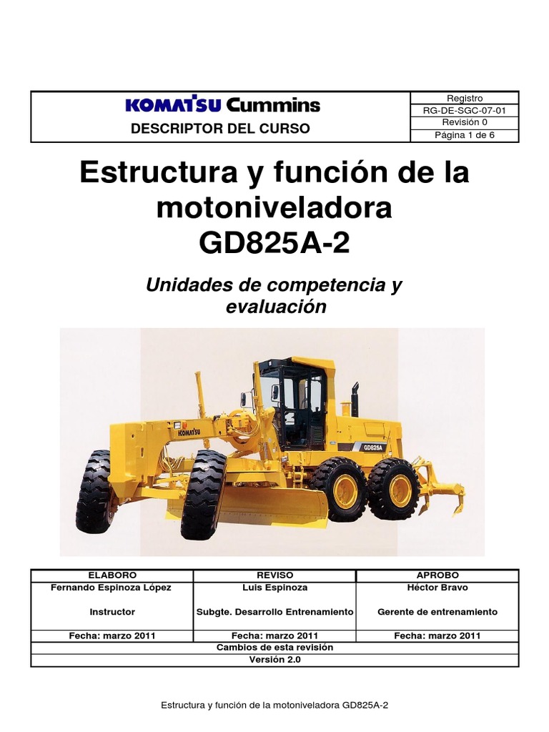 01 - 1 - Descriptor Del Curso Estructura y Función GD825A-2 Versión 2.0 ...