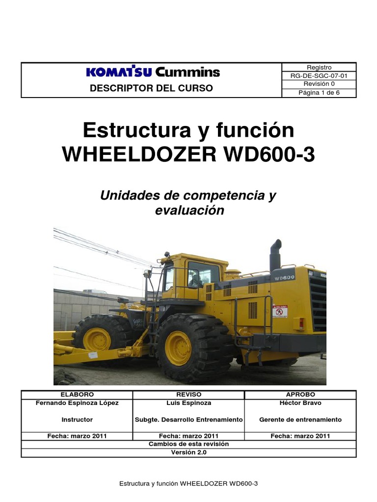 01 - 1 - Descriptor Del Curso Estructura y Función WD600-3 Versión 2.0 ...