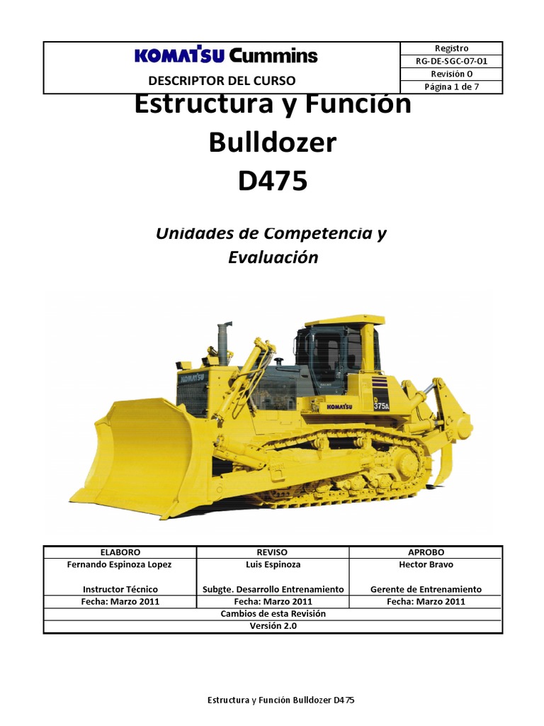 Descriptor Estructura y Funcion D475 | PDF