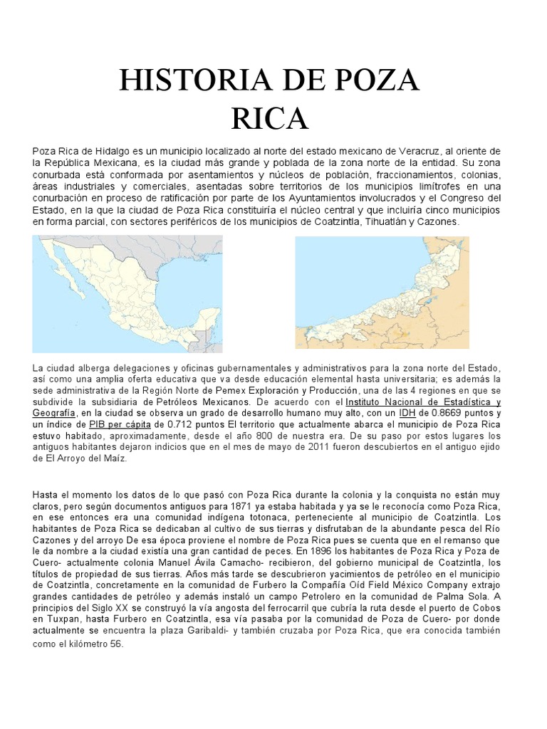 Historia de Poza Rica. | PDF