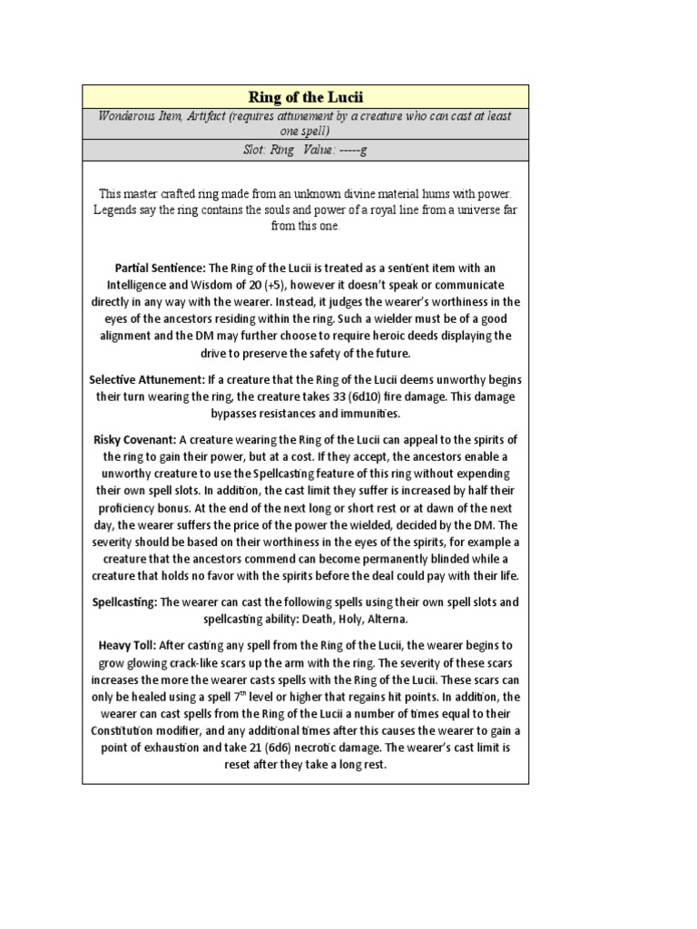 Ring of The Lucii | PDF