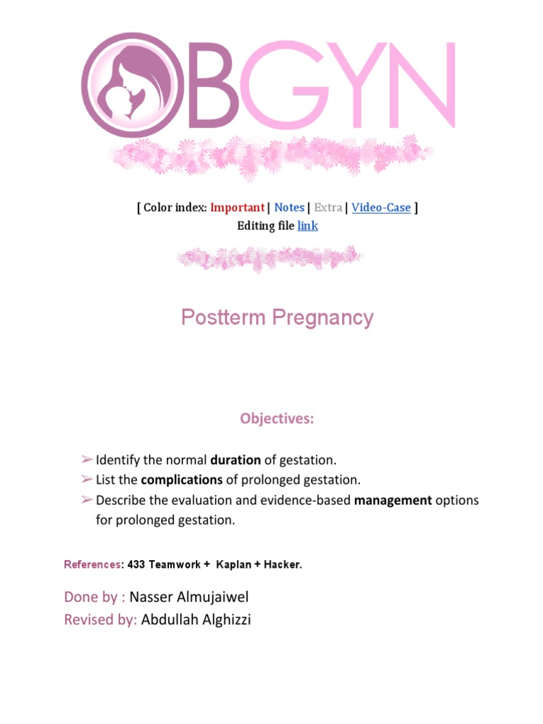 6-Post-Term Pregnancy | PDF | Pregnancy | Childbirth