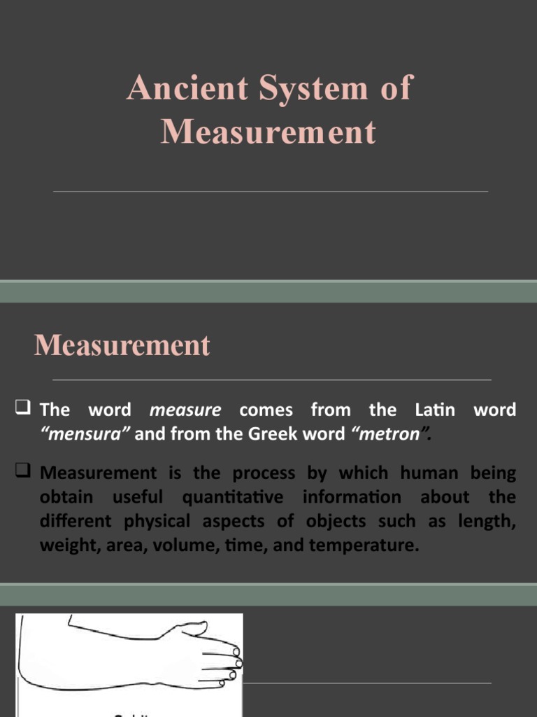 Ancient Measurement | PDF | Measurement | Pound (Mass)