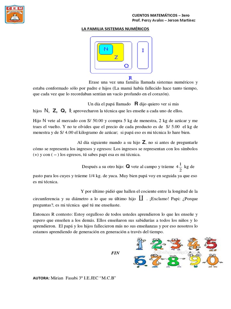 Cuentos Matemáticos 3ero Gustavo Ries - 2022 | PDF