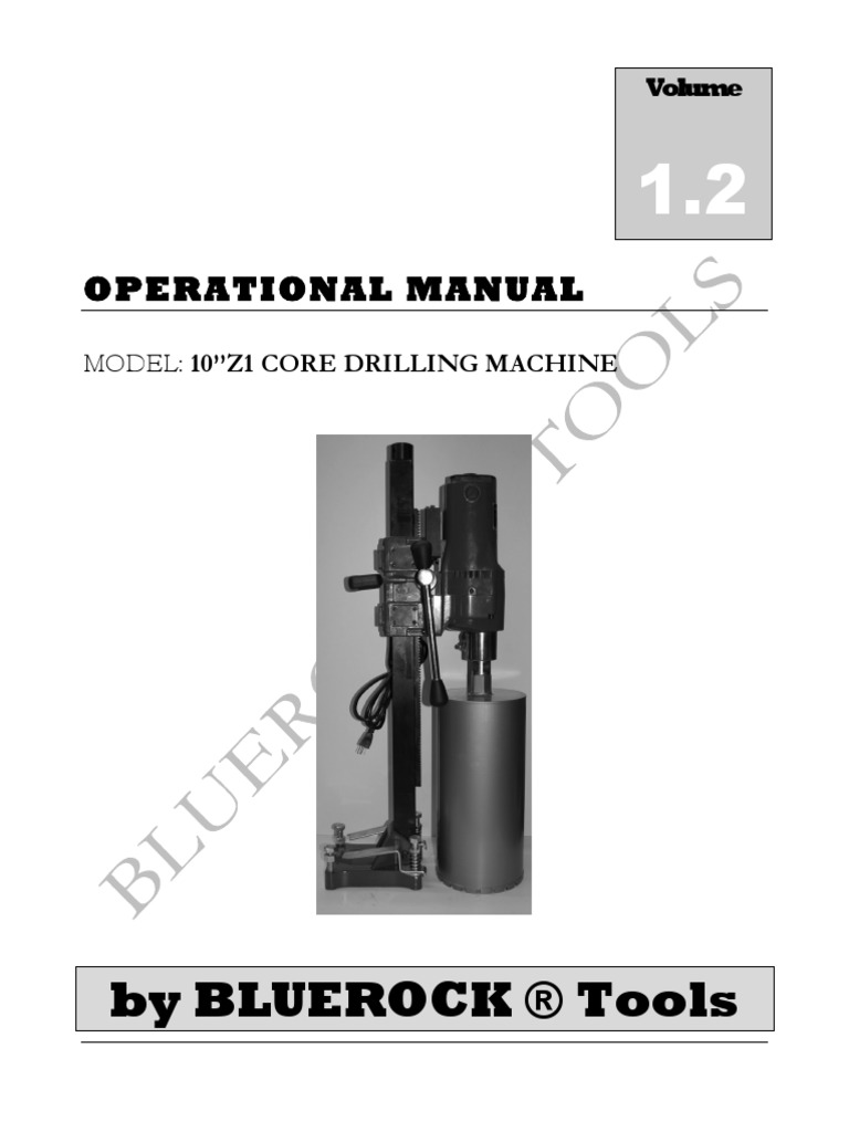 Operational Manual 10 - Core Drill | PDF | Screw | Drill