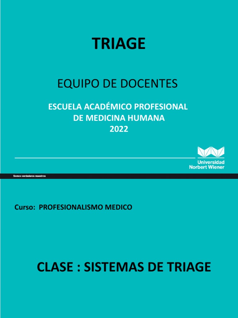 Triage (Teoria) | PDF | Enfermedades y trastornos humanos | Causas de la muerte