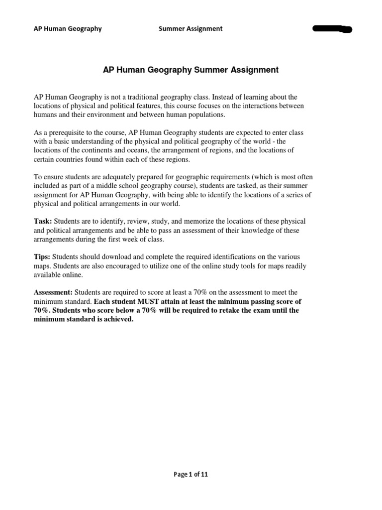AP Human Geography Summer Mapping Guide | PDF | Central America | North ...