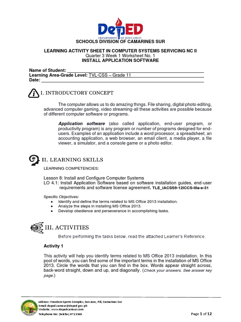 Css Grade 11 q3 Las1 | Download Free PDF | Application Software | Microsoft Windows
