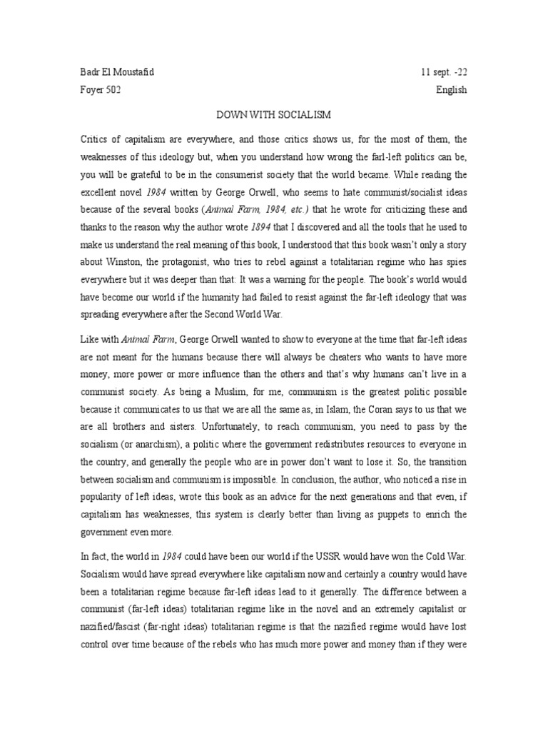 1984 | PDF | Communism | Socialism