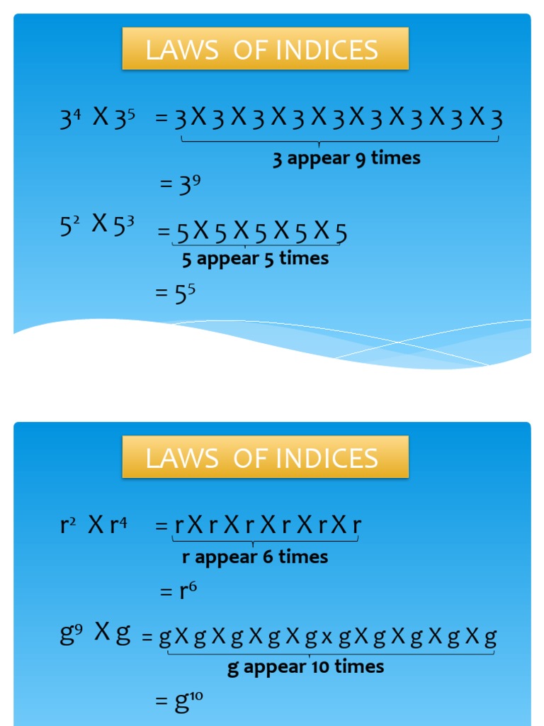 Laws of Indices | PDF