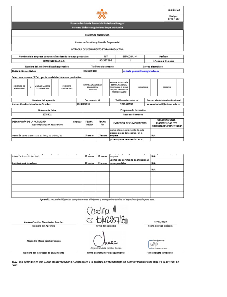 Formato Bitácora 1.xlsx - Formato Bitácora | PDF | Business