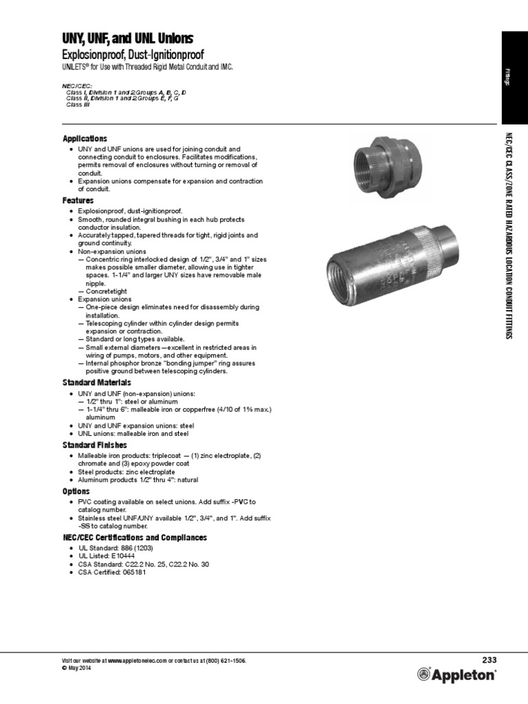 TUERCA UNION - UNY - UNF - and - UNL - Unions | PDF | Components ...
