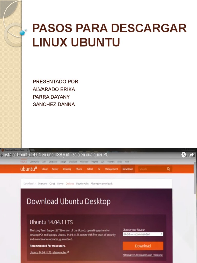 Pasos para Descargar Linux Ubuntu | PDF