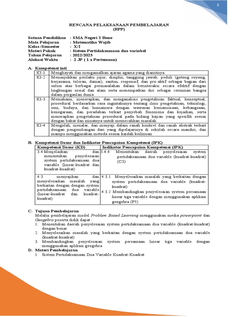 2.RPP 2 Aksi 2 Andi Ratna | PDF