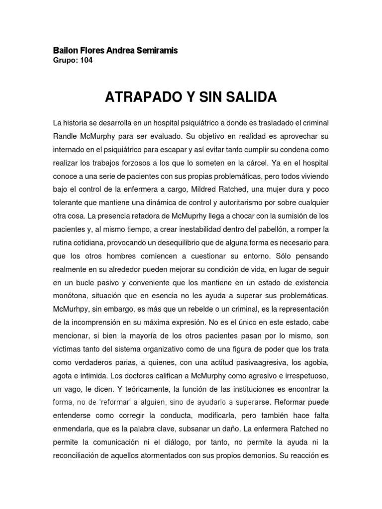 ATRAPADO Y SIN SALIDA - Bailon Flores Andrea Semiramis - 104 | PDF ...