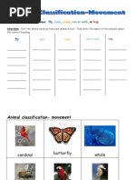 Animal Action Verbs - Movement | PDF