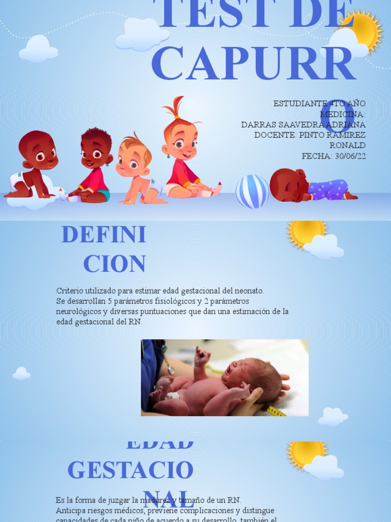 Test de Capurro | PDF | Infantes | Medicina CLINICA