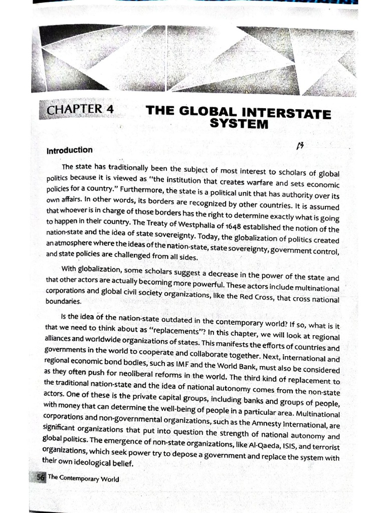 Chapter 4 - The Global Interstate System | PDF