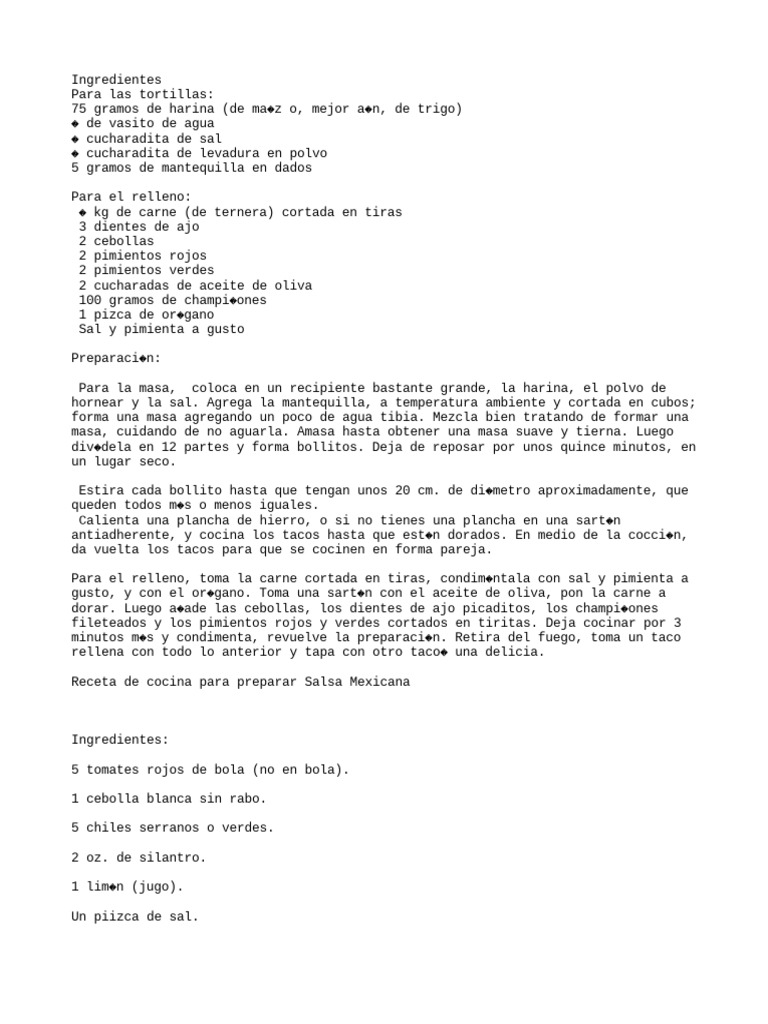 Tacos Mexicanos | PDF | Taco | Salsa