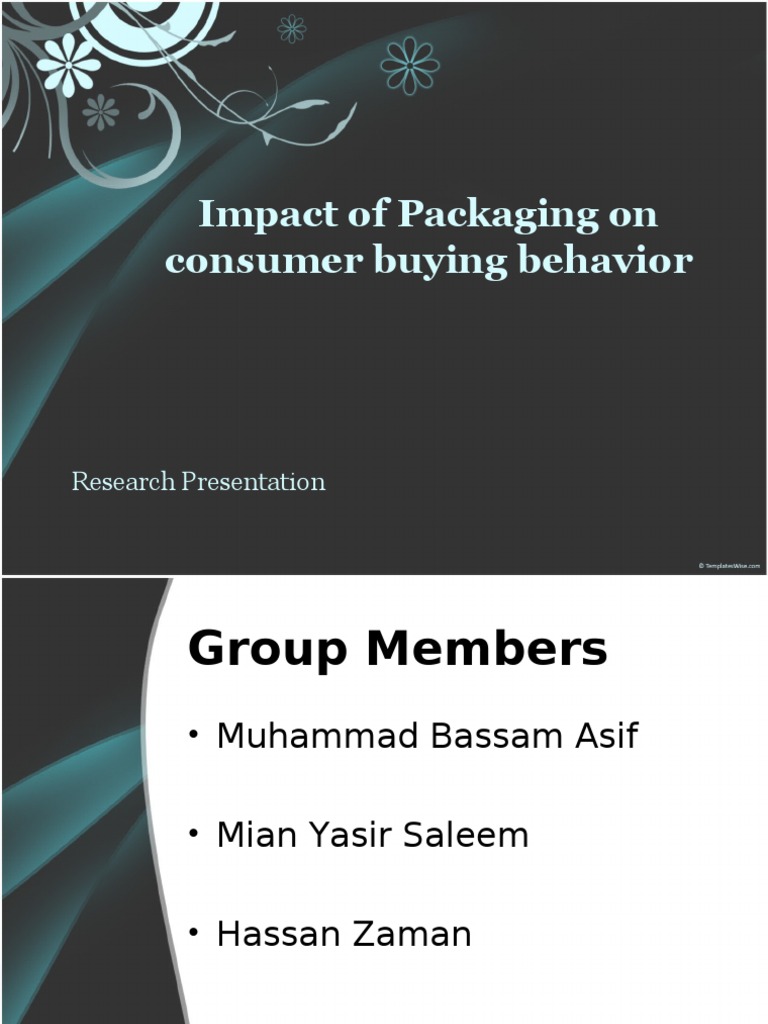 Impact of Packaging On Consumer Buying Behavior: Research Presentation ...