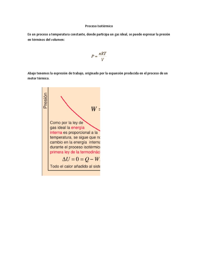 Proceso Isotérmico | PDF | Gases | Mecánica