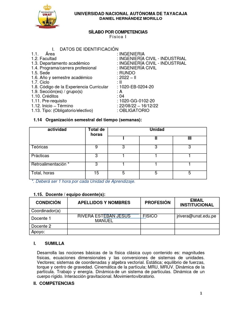 Silabo 012022-2020202-12A | PDF | Maestros | Evaluación