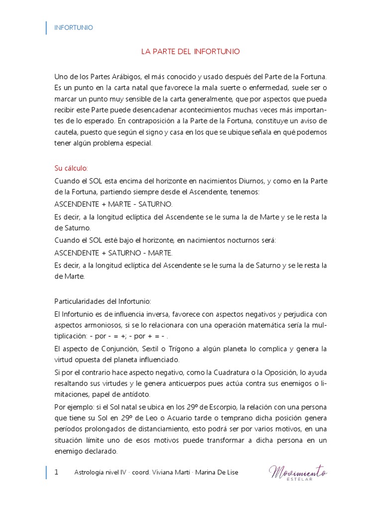 La Parte Del Infortunio | PDF