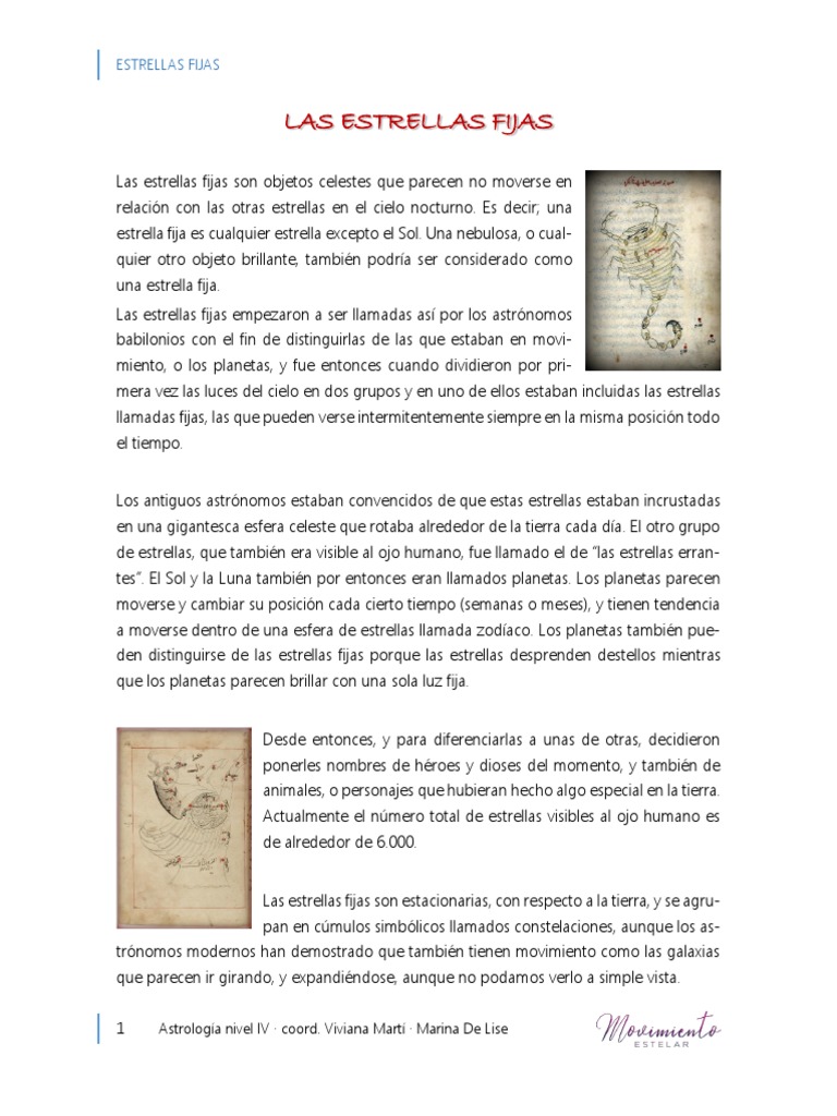 Estrellas Fijas | PDF | Estrellas | Astronomía