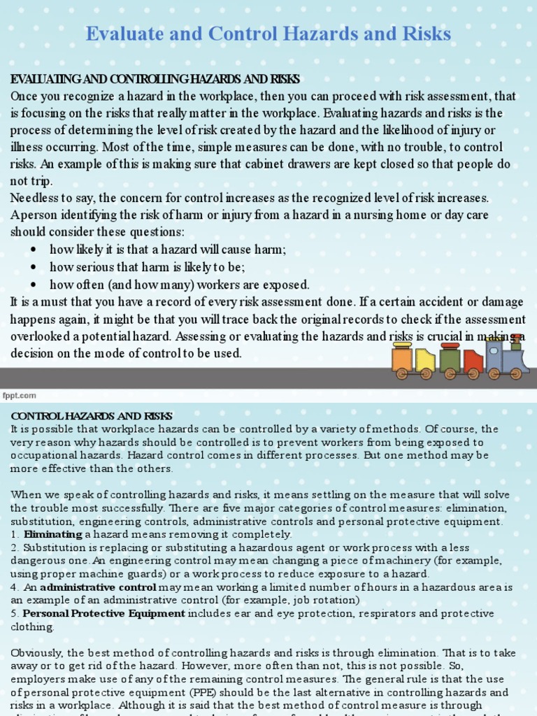 TLE 7 Evaluate and Control Hazards and Risks | PDF | Personal ...
