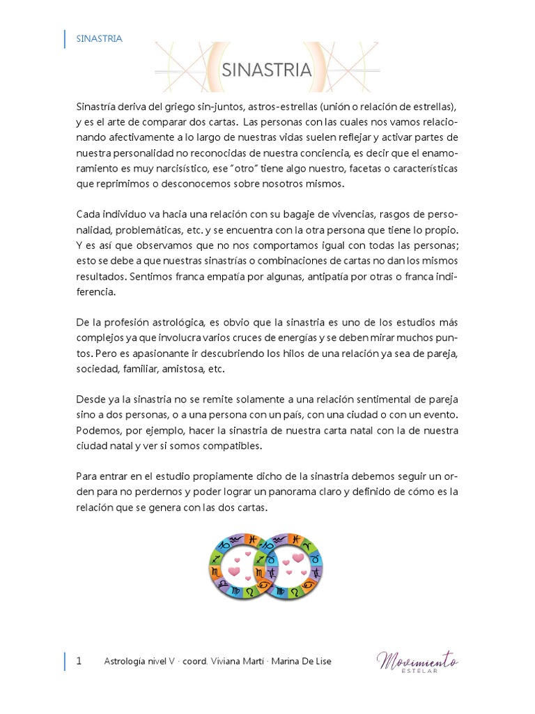 SINASTRIA | PDF | Horóscopo | Astrología