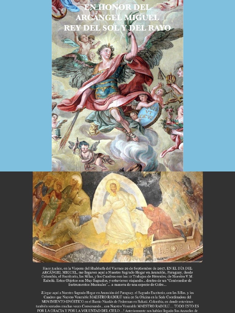 El Arcangel Miguel Rey Del Sol y Del Rayo | PDF | Miguel (Arcángel) | Jesús