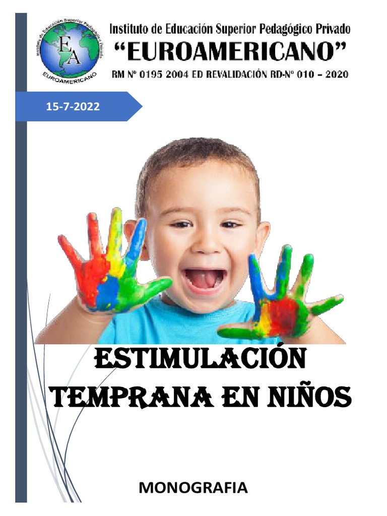 Monografia de Estimulacion Temprana | PDF | Aprendizaje | Adultos