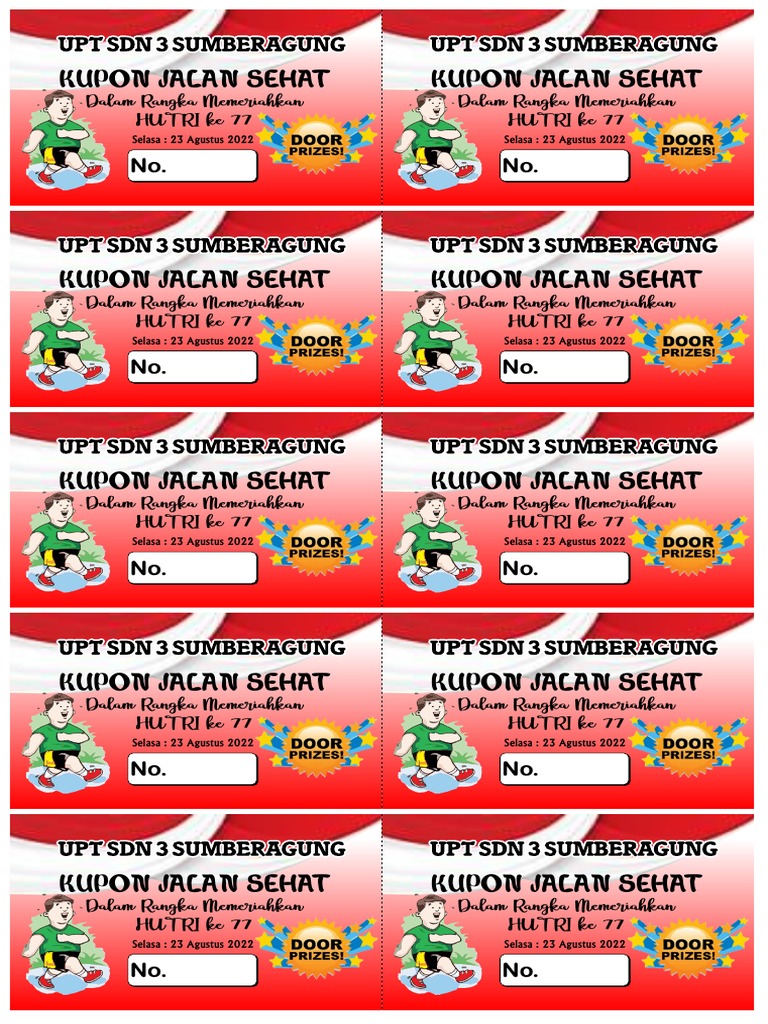 Kupon Jalan Sehat Kosong | PDF