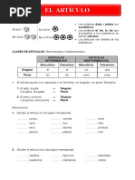 Diferencias Entre Artículo Determinado e Indeterminado | PDF
