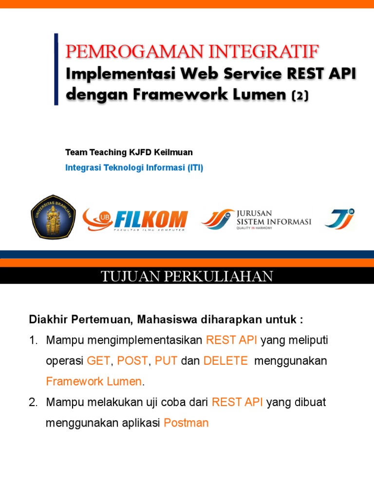 (PPT) Implementasi Web Service REST API Dengan Framework Lumen | PDF ...