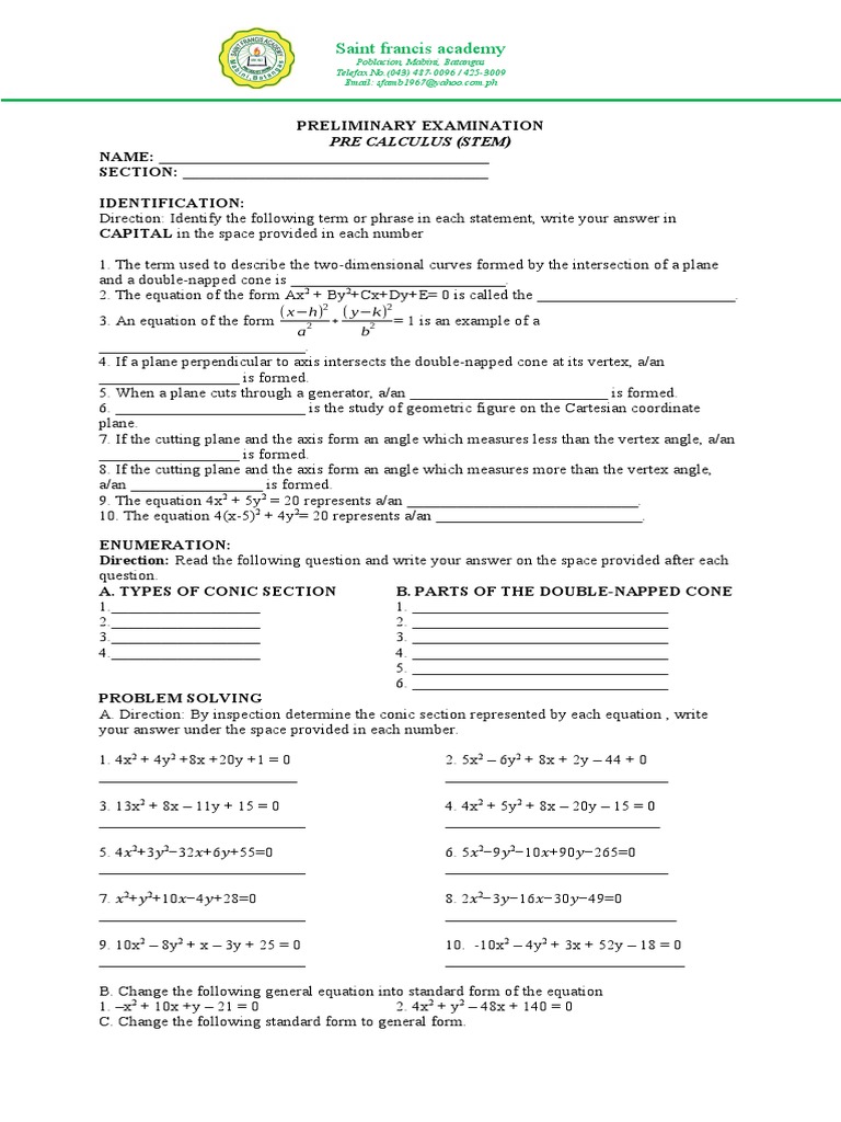 Prelims Pre Cal | Download Free PDF | Cartesian Coordinate System ...