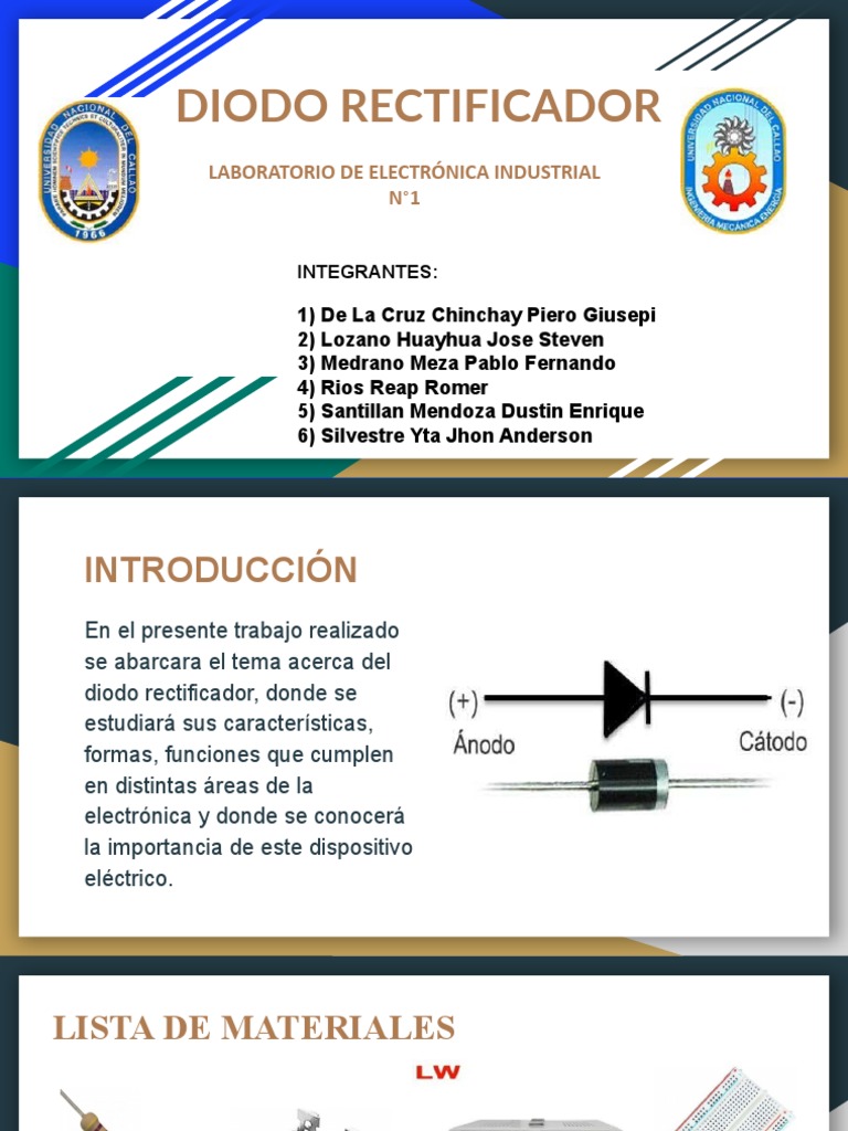 Laboratorio N°1 Electronica Industrial | PDF | Diodo | Rectificador