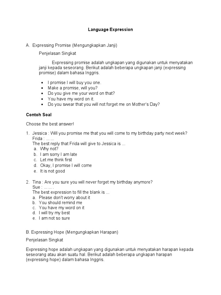 Language Expression Mec | PDF