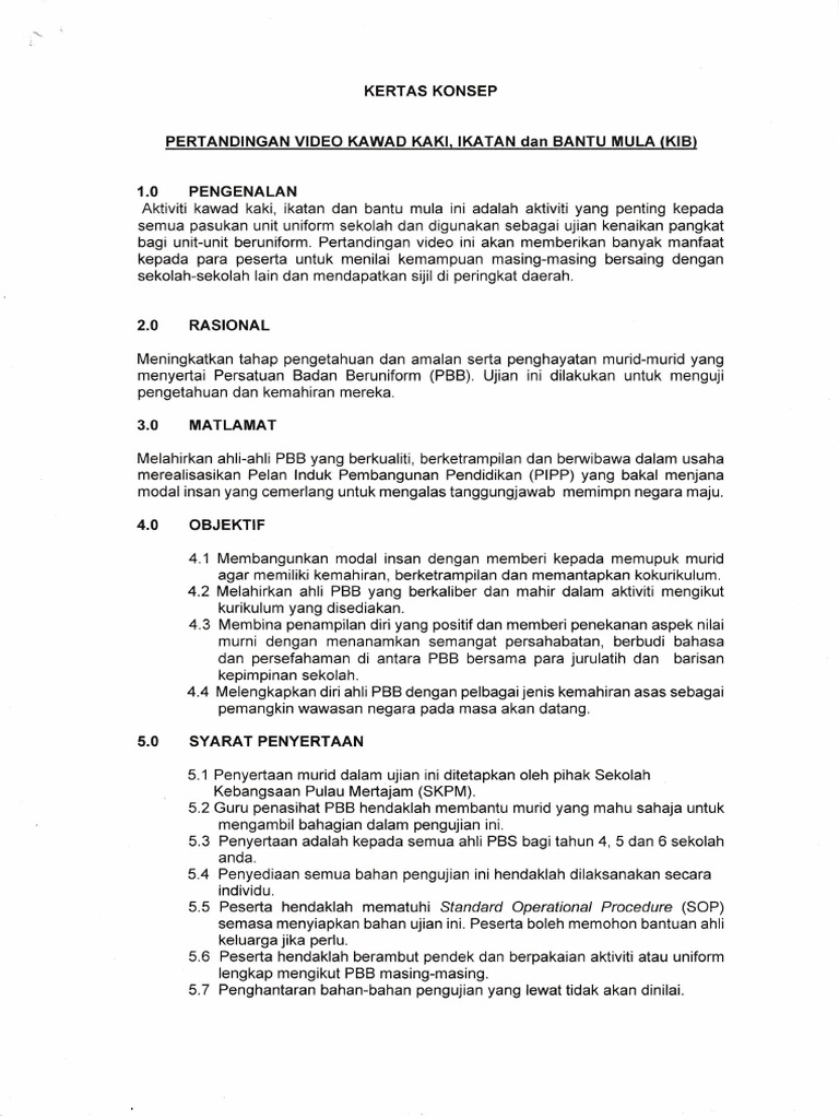 Kertas Konsep Pertandingan | PDF