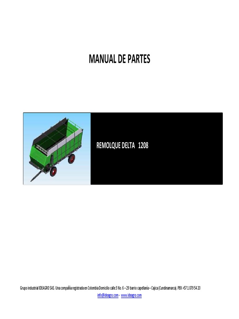 Manual de Partes Remolque Delta 1208 | PDF | Eje | Ingeniería mecánica