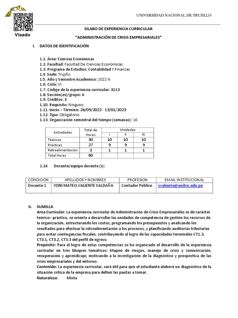 Administracion de Crisis Empresariales | PDF | Evaluación | Presupuesto