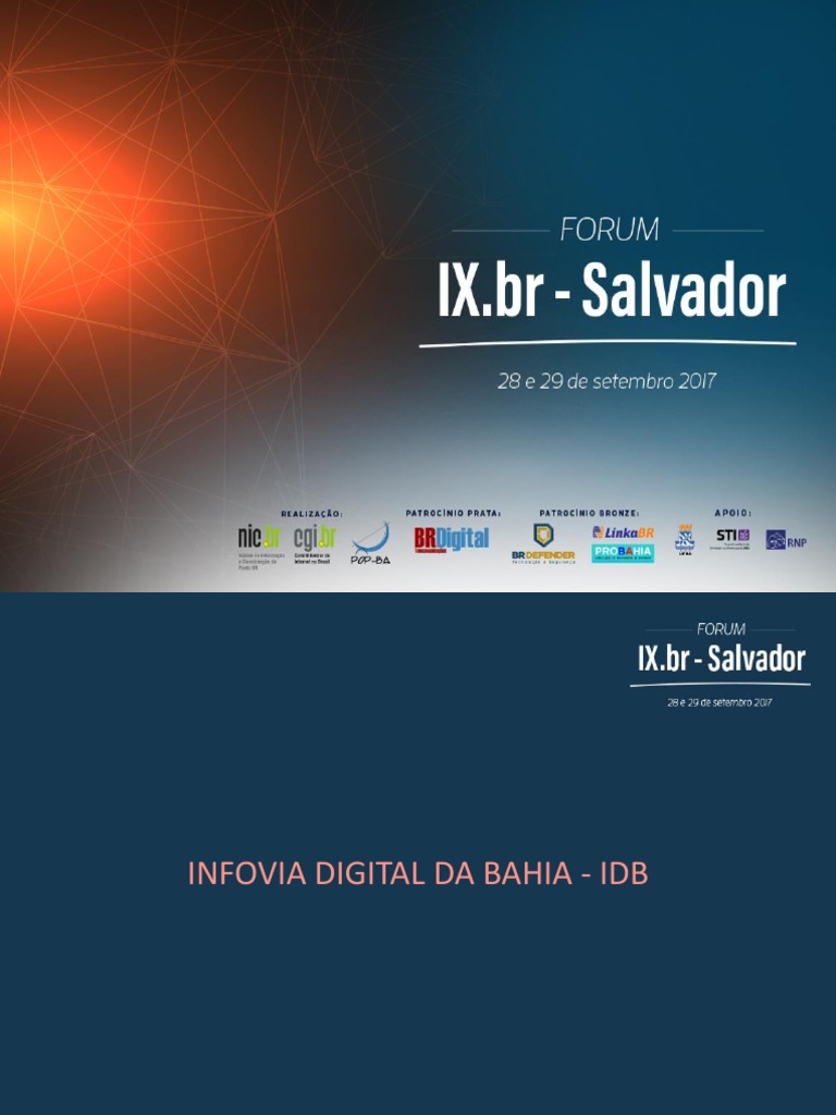 Infovia Digital Da Bahia - Idb | PDF | Rede de computadores | Topologia de rede