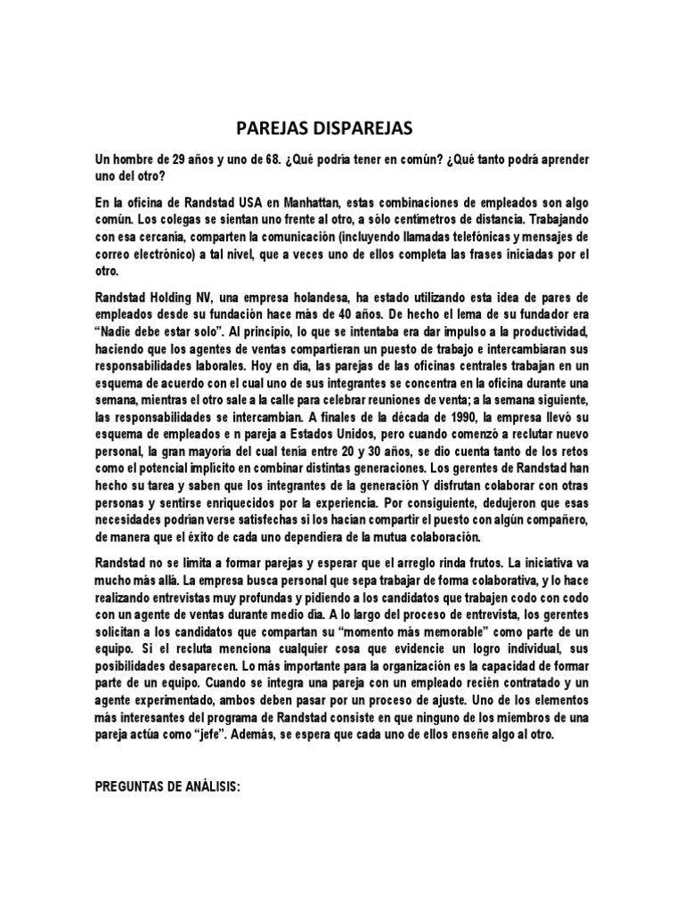 Parejas Disparejas | PDF | Ciencia cognitiva | Cognición
