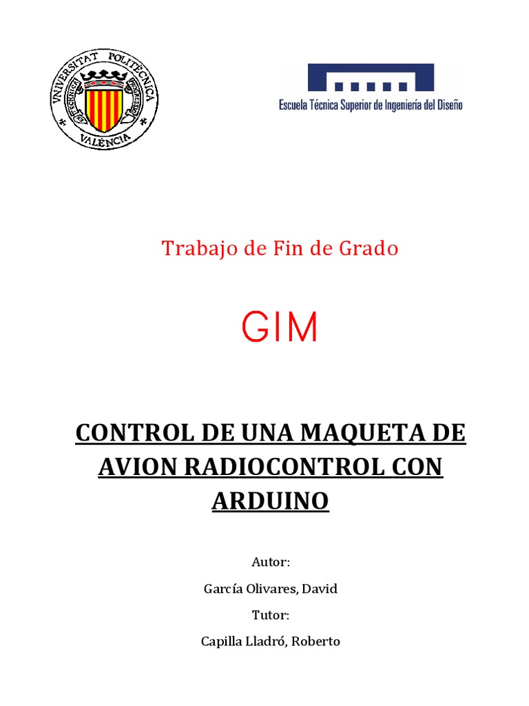 García - Control de Una Maqueta de Avión de Radiocontrol Con Arduino ...