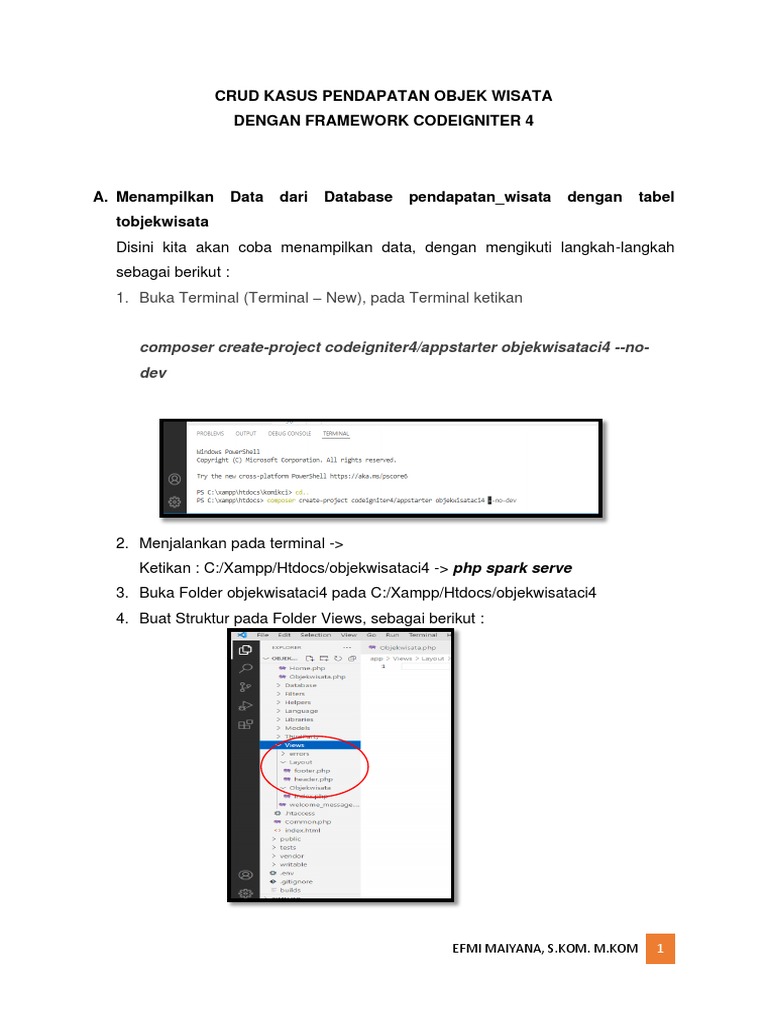 Crud Kasus Pendapatan Objek Wisata | PDF | Komputer