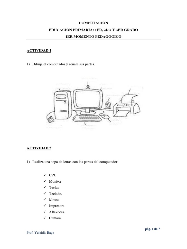 Planificación Computación 1,2 y 3 | PDF | Periférico | Informática