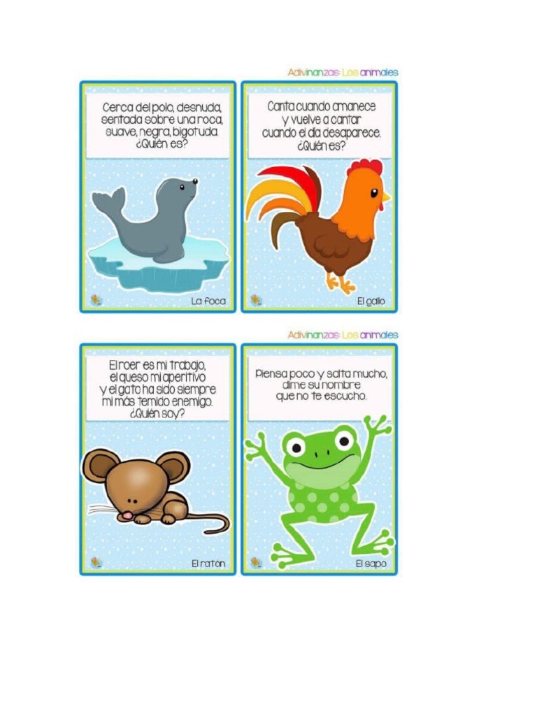 Adivinanzas de Animales | PDF