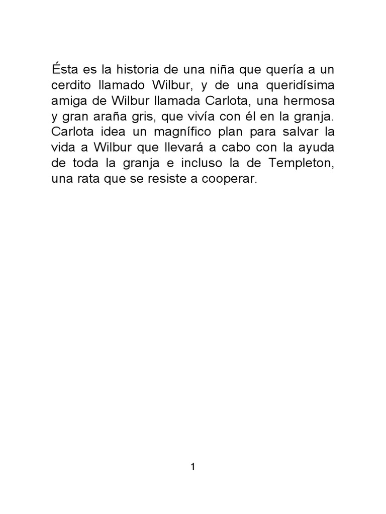 La Telarana de Carlota - E. B. White | PDF | Oveja